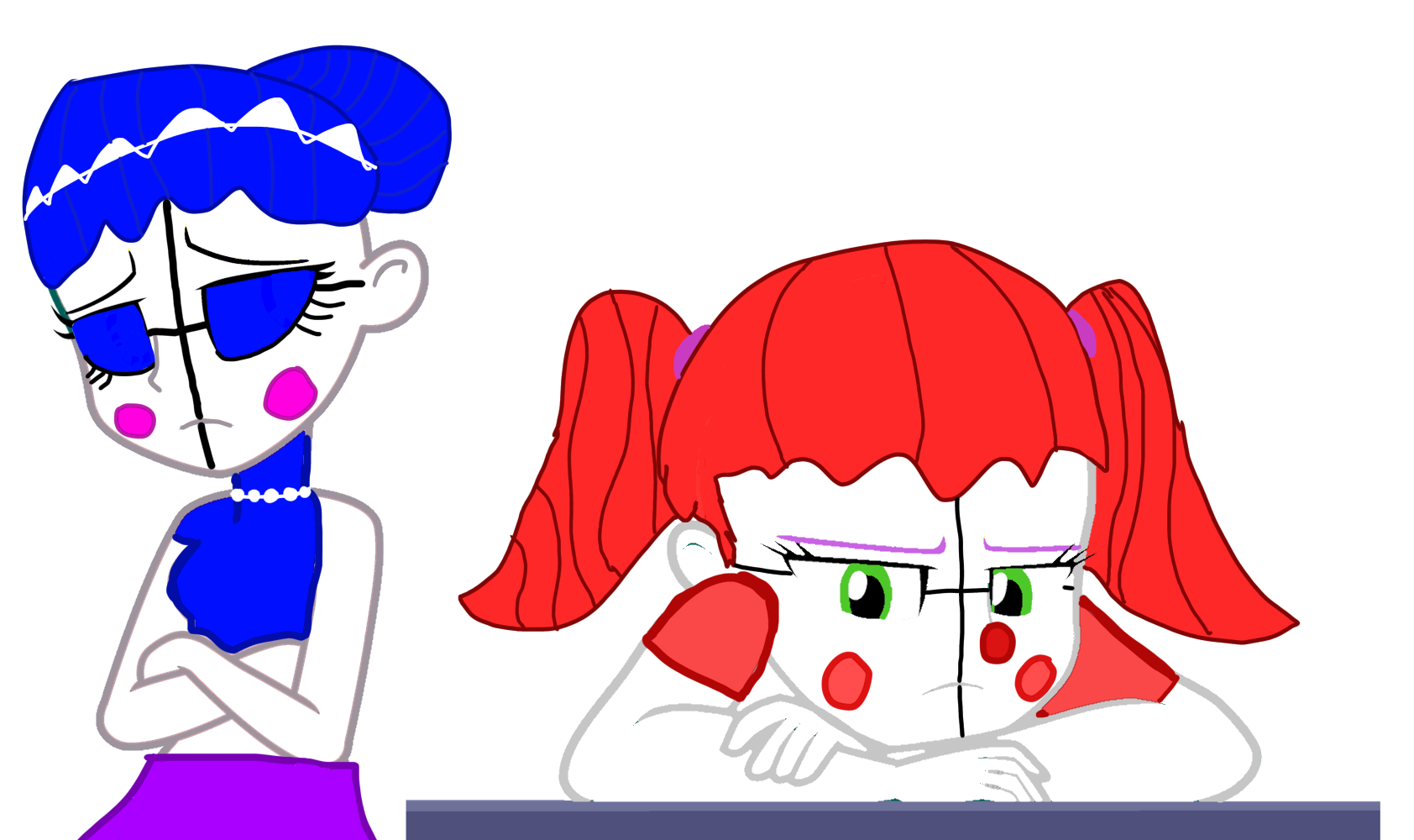 Ballora and circus baby - ibisPaint