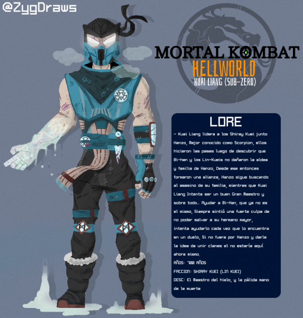 Sub-Zero Mortal Kombat HELLWORLD - ibisPaint