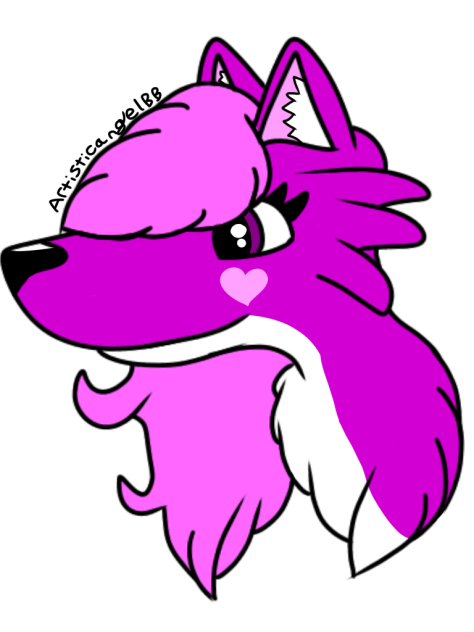 Pink Wolf (Headshot) - Speedpaint - ibisPaint