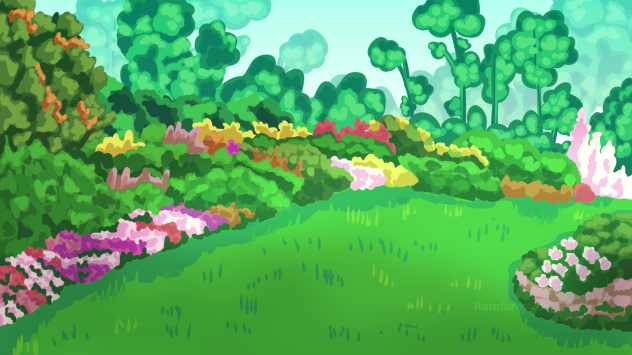 A garden (heavily referenced) - ibisPaint