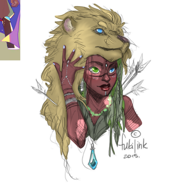 lion skin girl - ibisPaint
