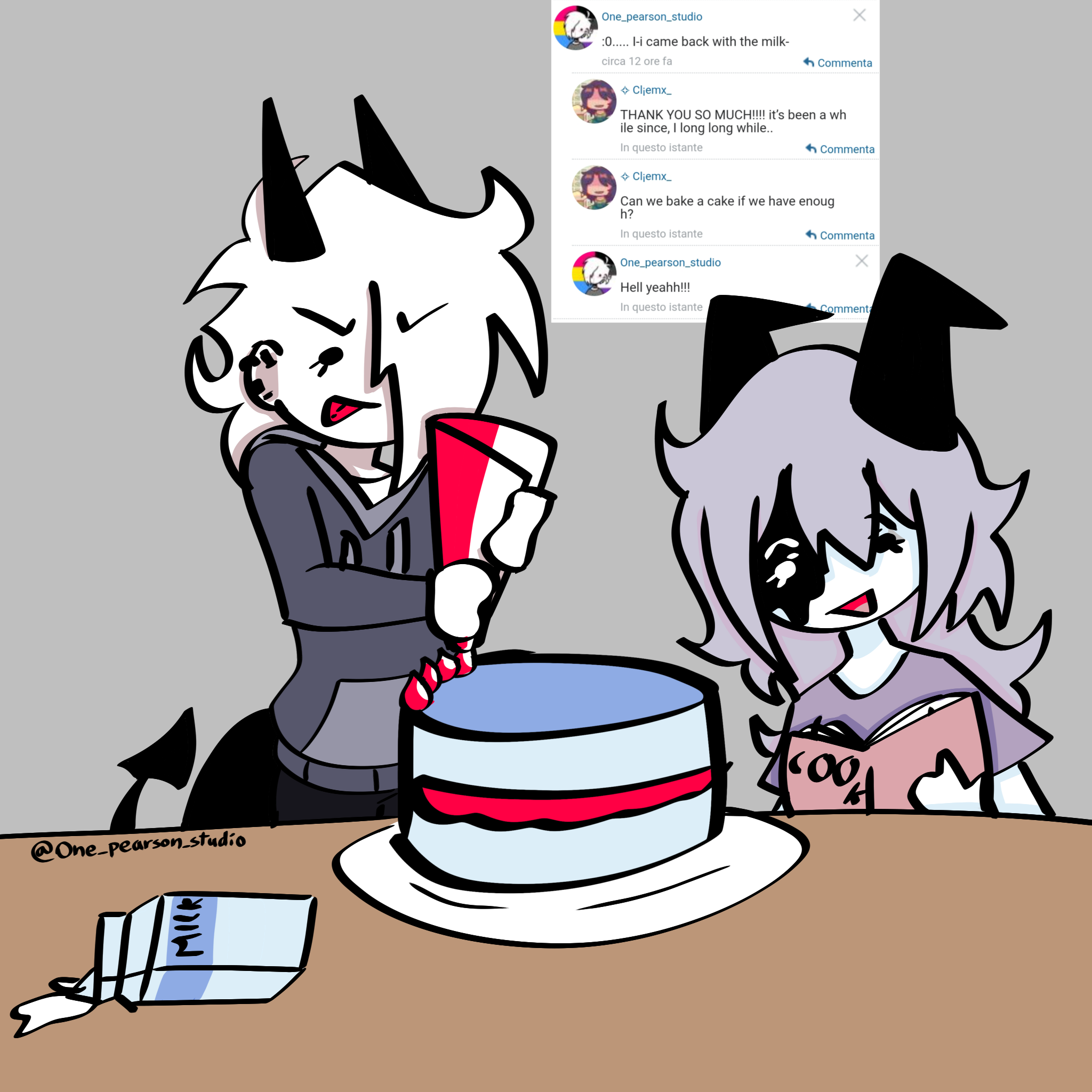 cake baking with Cliem!!! - ibisPaint