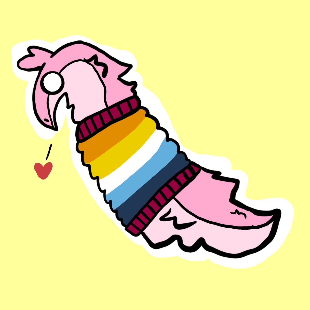 Fuzzy AroAce worm!! - ibisPaint