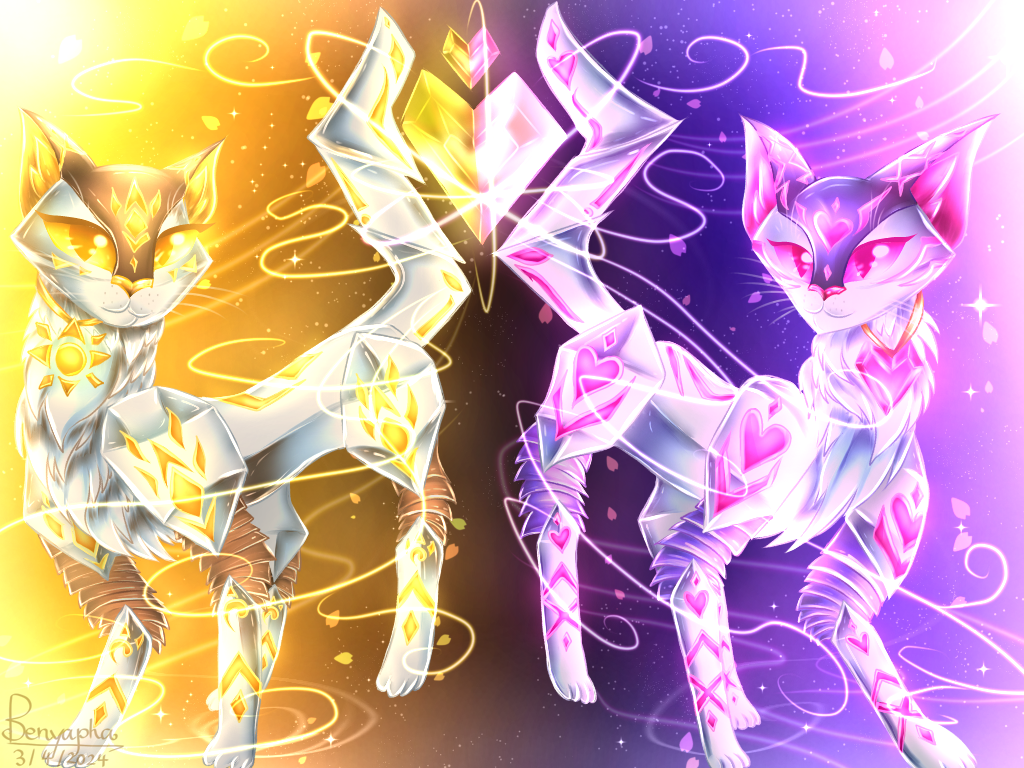 Two-tone Cat Robots - ibisPaint