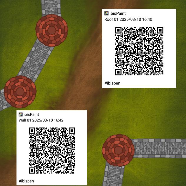 Fort brushes (roof and wall) - ibisPaint