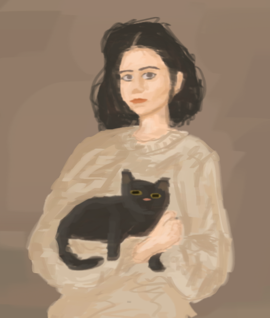 a cat'n da lap - ibisPaint