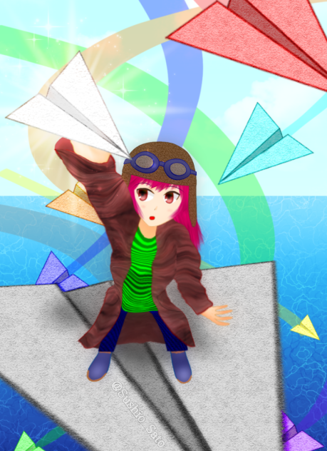 paper airplane - ibisPaint