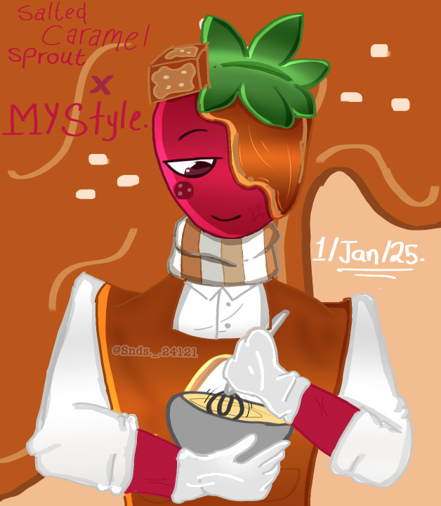 Salted caramel sprout in my style ️💚 - ibisPaint