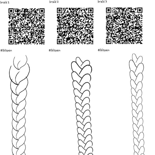 3 braid brushes - ibisPaint