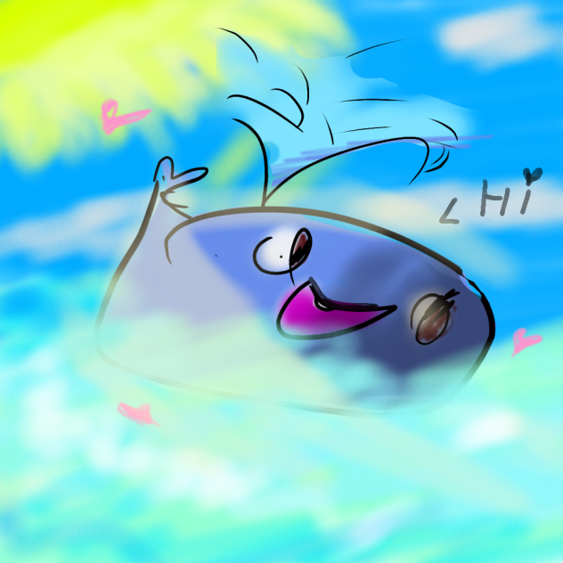 happy whale - ibisPaint