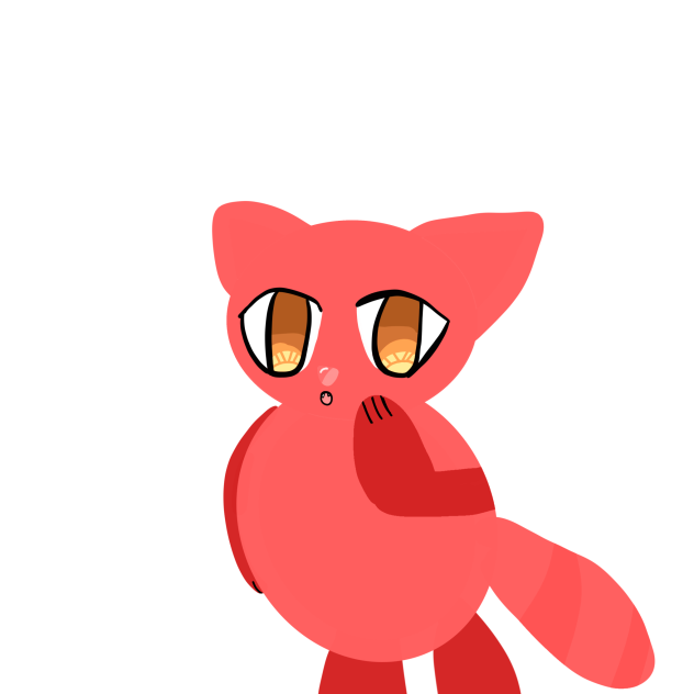 Confused red panda - ibisPaint