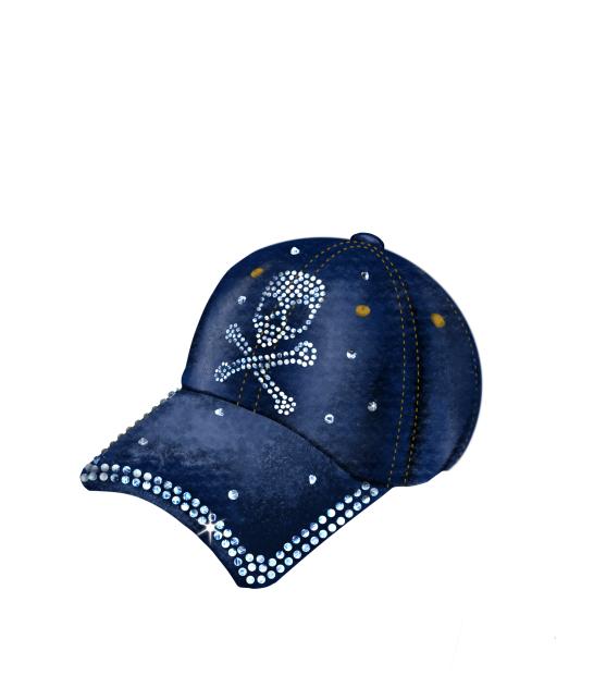 Y2K skull design hat - ibisPaint