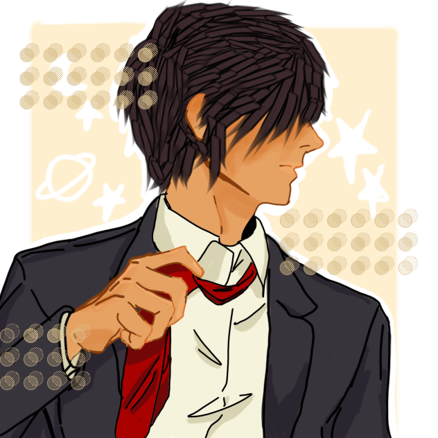 red tied man - ibisPaint