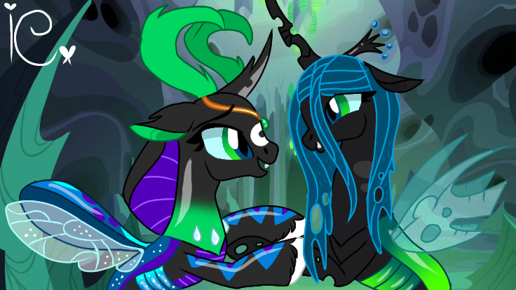 Rainha Tina e irmão Rainha Chrysalis 🐍🐝🦄 - ibisPaint