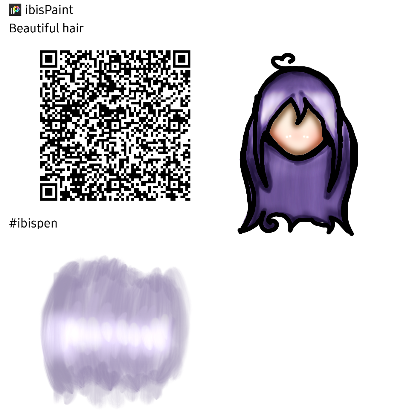 Beautiful hair (QR code) - ibisPaint