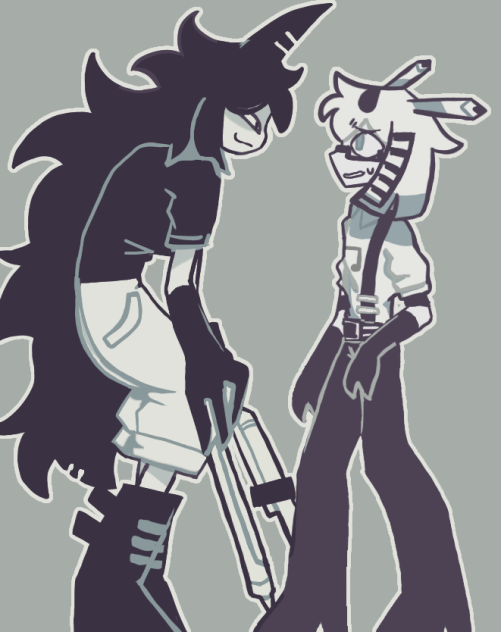 Miss Circle & Mr Demi - ibisPaint