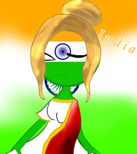 India as a human - ibisPaint