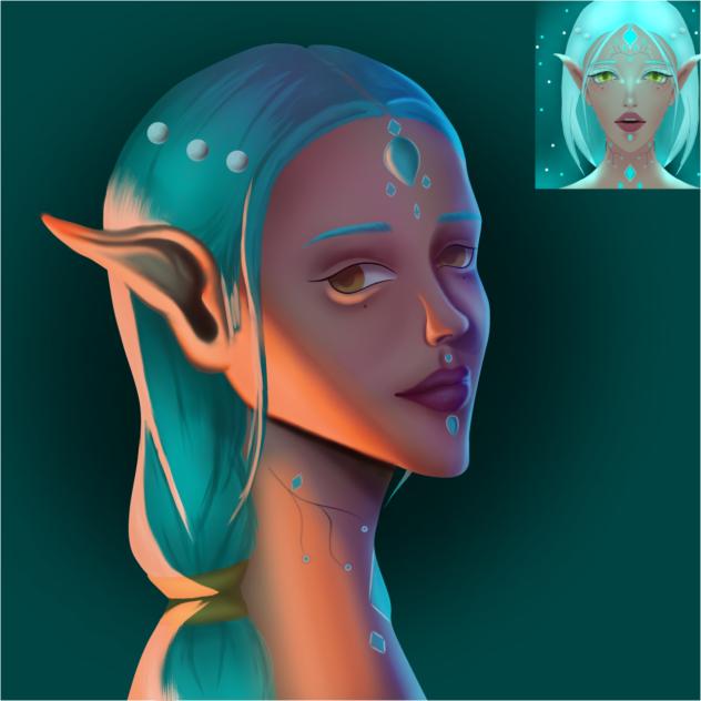 Redrawing my elf - ibisPaint