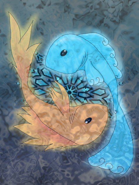 fire & water fish - ibisPaint