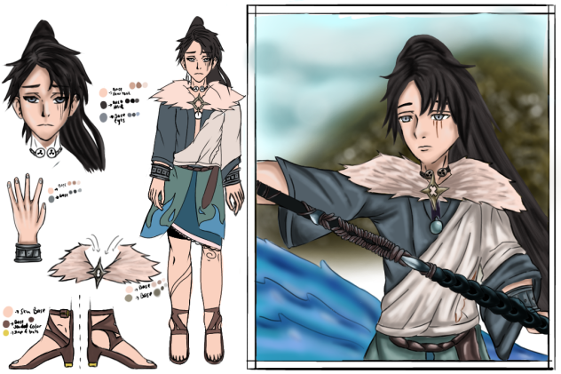 ref sheet and illustration - ibisPaint