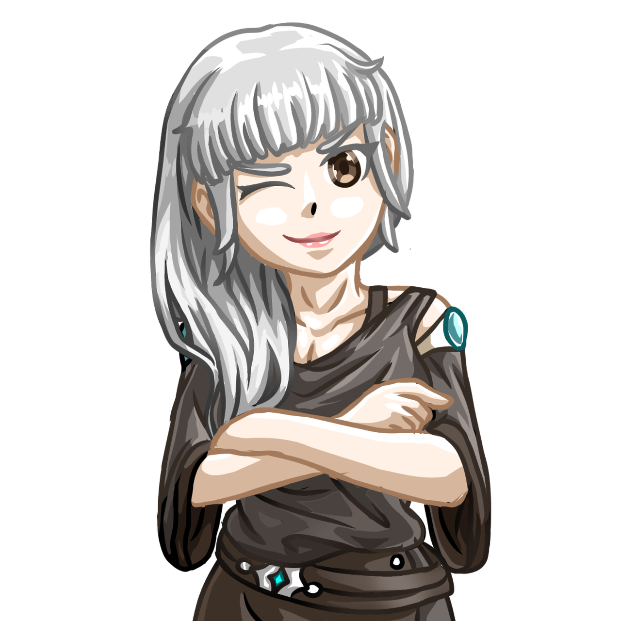 even when she use her uniform - ibisPaint