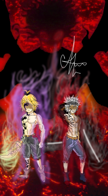 power meliodas x asta - ibisPaint