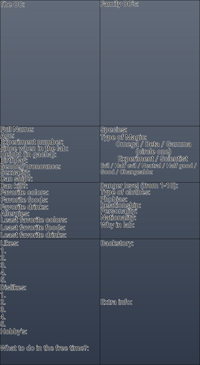 OC sheet for Experimental Lab - ibisPaint