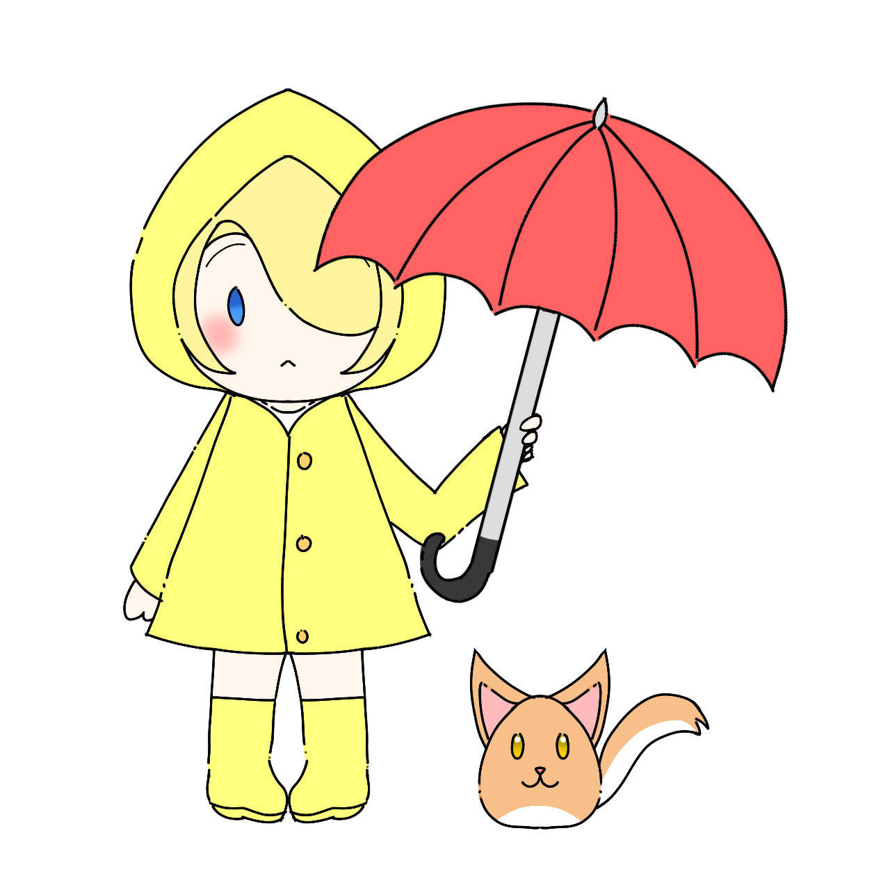 Yellow Raincoat - ibisPaint