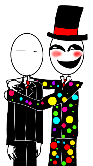 speed drawing Slenderman and Splendorman - ibisPaint