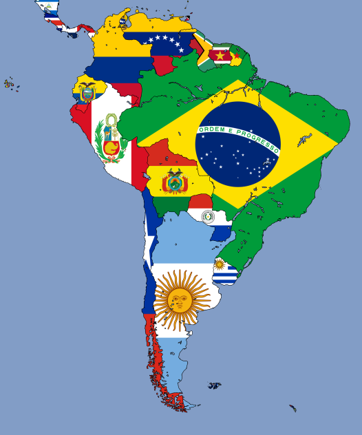 South america Flag map - ibisPaint
