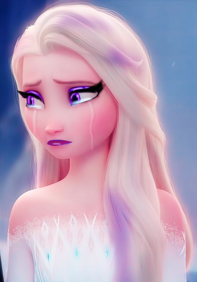 Elsa crying glow up - ibisPaint