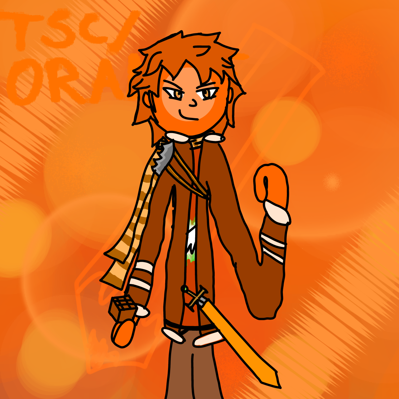 TSC I Orange Alan Becker Fanart - ibisPaint