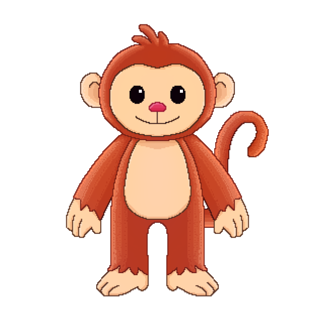Monkey (pixel) - ibisPaint