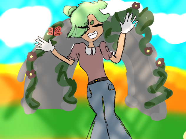 a girl outside! - ibisPaint