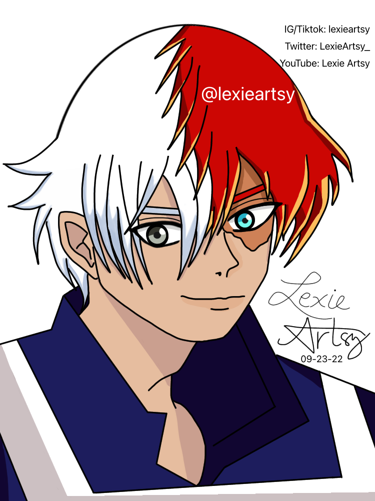 My Digital Fan Art of Shoto Todoroki - ibisPaint