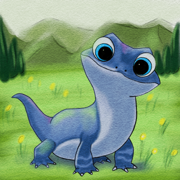 Cute Little Lizzy💙💚 - ibisPaint