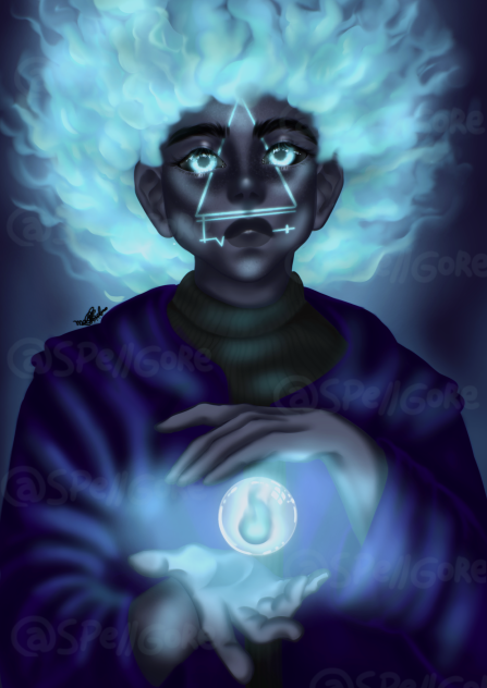 Blue flames - ibisPaint