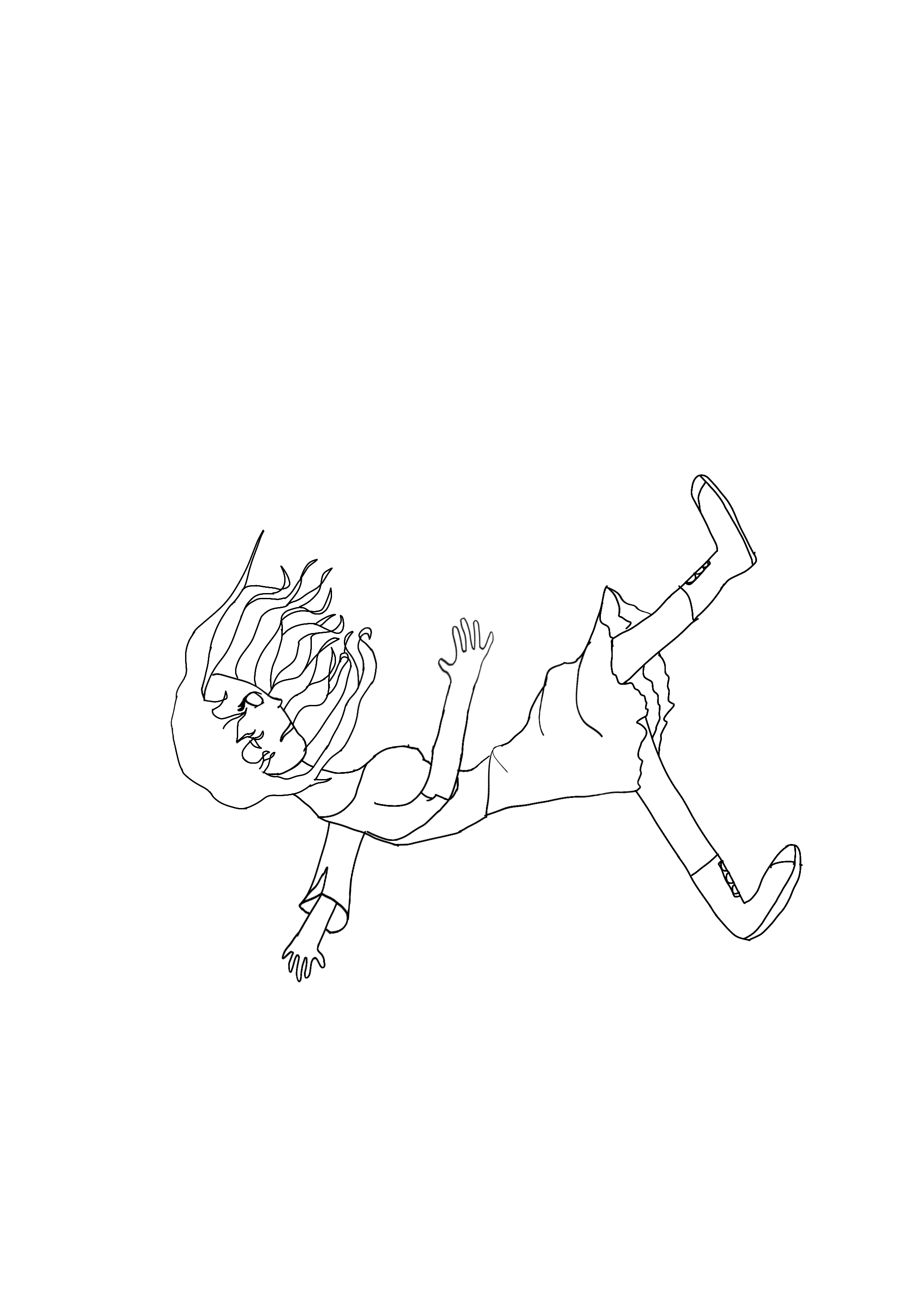 Falling coloring page - ibisPaint