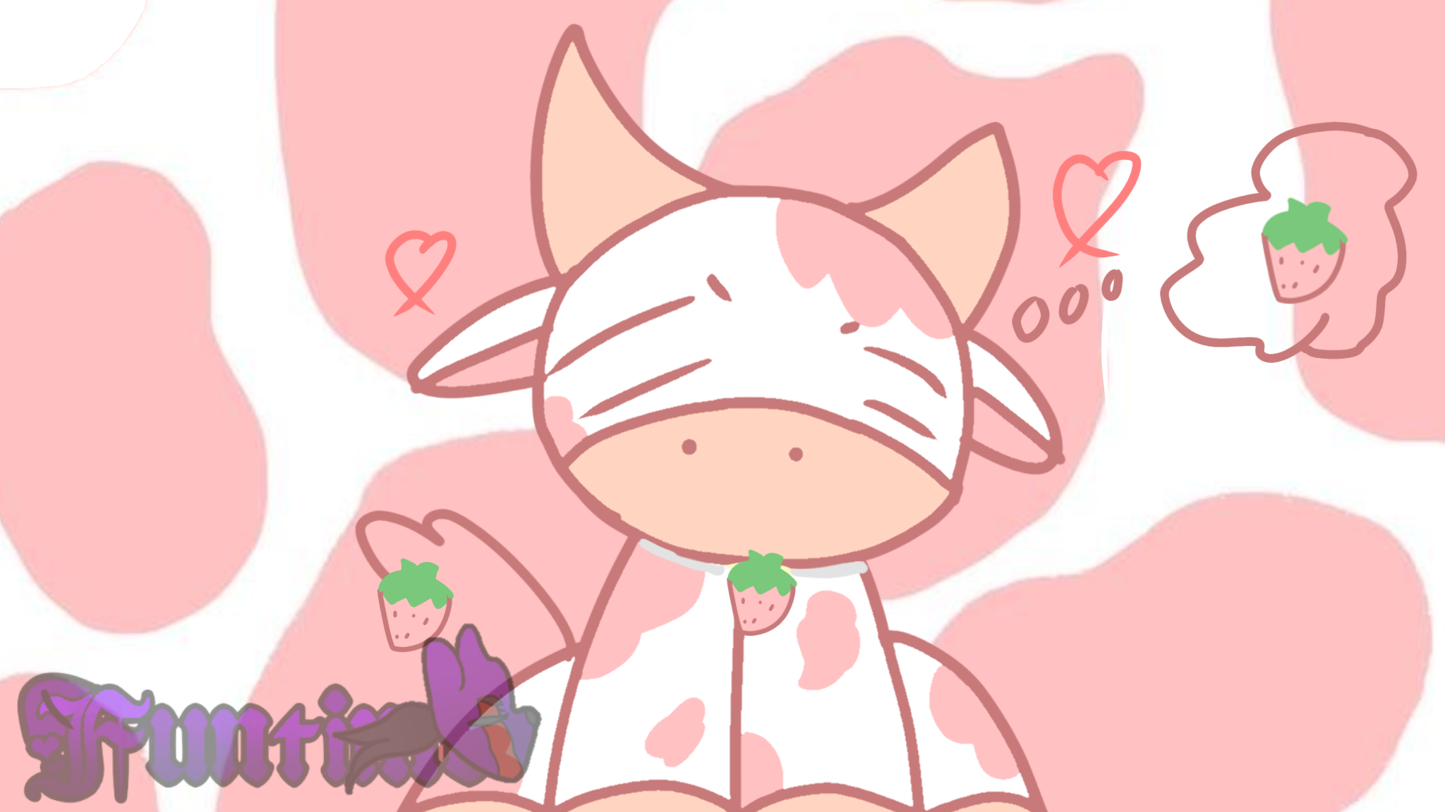 strawberry cow - ibisPaint