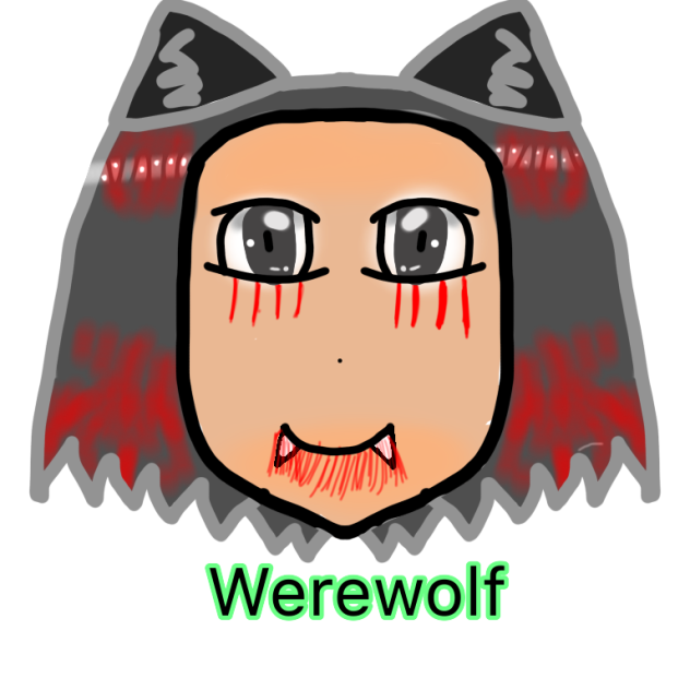 Evil Werewolf with bursting stars - ibisPaint