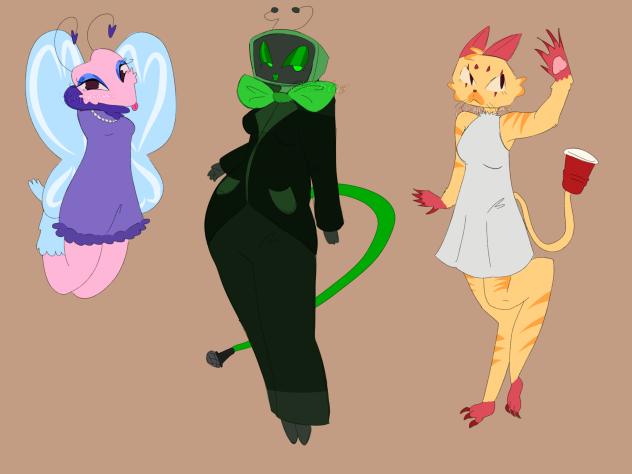 Flutter, Vee, and scraps - ibisPaint