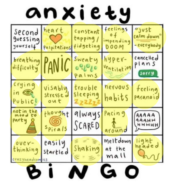 Anxiety bingoooooo - ibisPaint