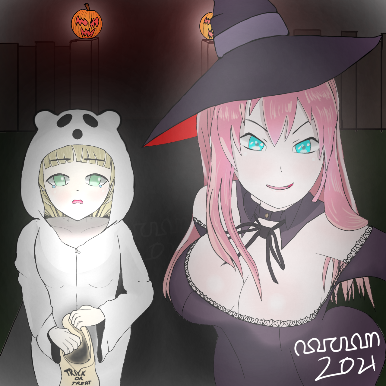 knock! knock! trick or treat - ibisPaint