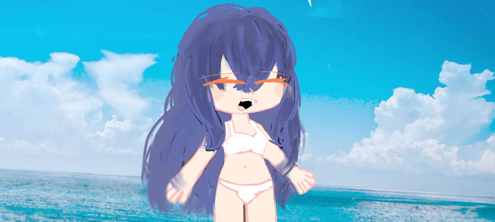 Đi biển cùng tôi ko ! - ibisPaint