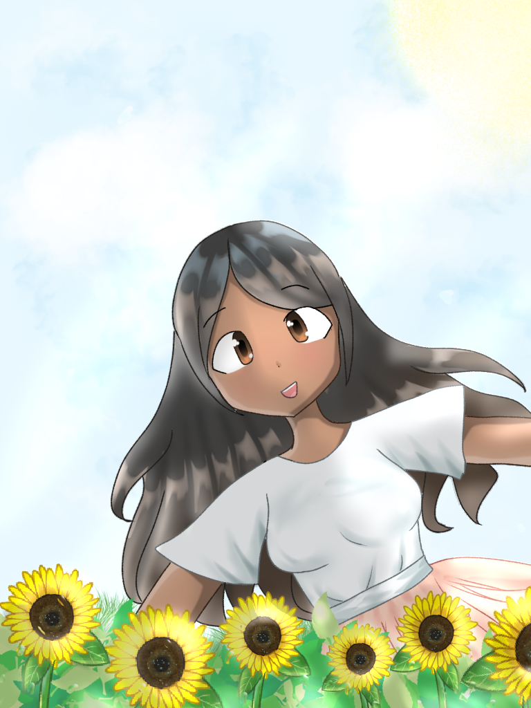 In the Sunflowers - ibisPaint