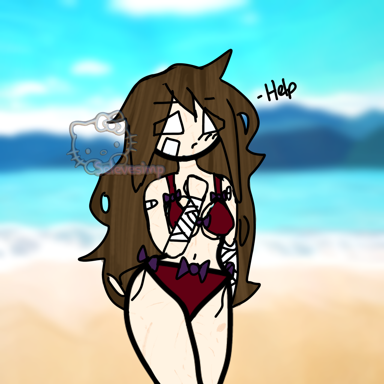 Sakura at the beach! - ibisPaint