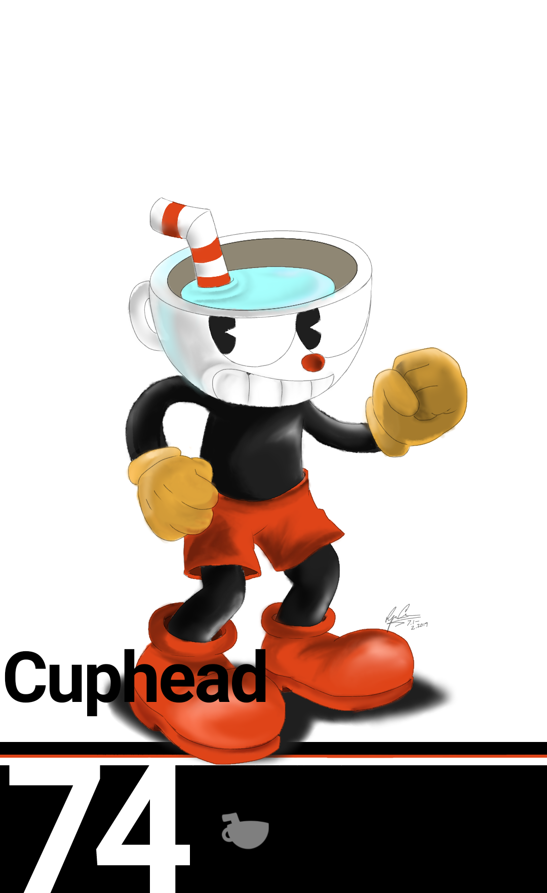 Custom Cuphead render (SSBU) - ibisPaint