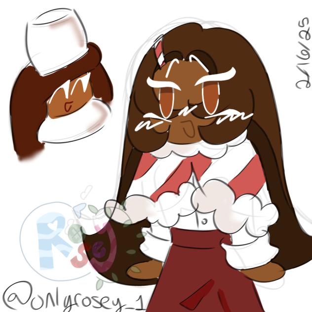 peppermint mocha cookie and cocoa cookie - ibisPaint