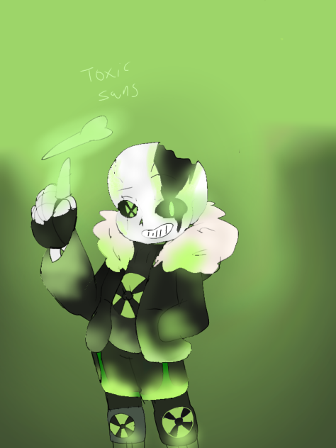 toxic sans 💚🖤💚again - ibisPaint