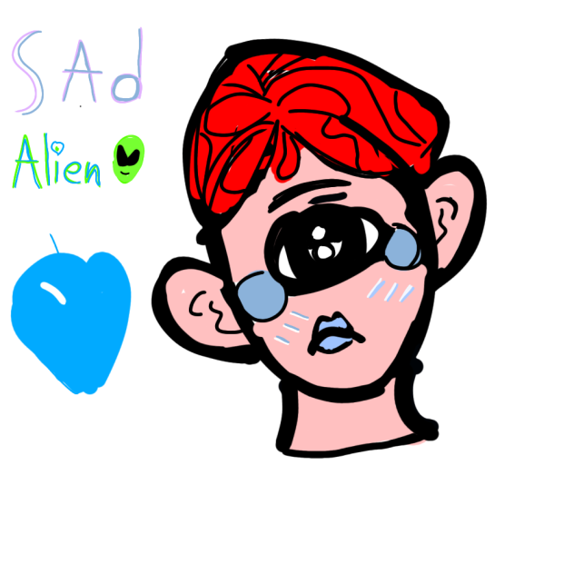 sad alien - ibisPaint